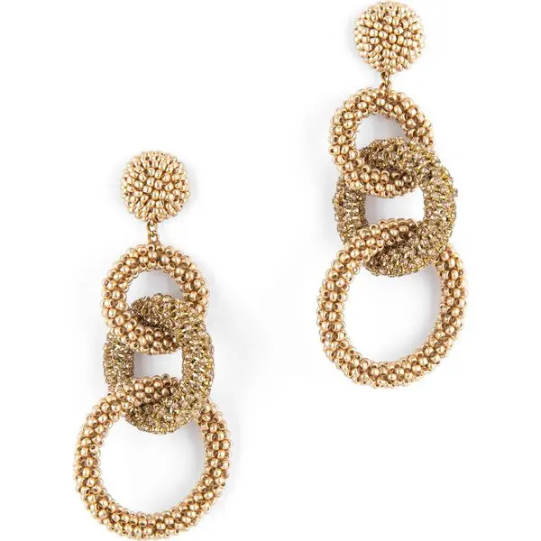 Deepa Gurnani Sienna Embellished Drop Earrings - Gold