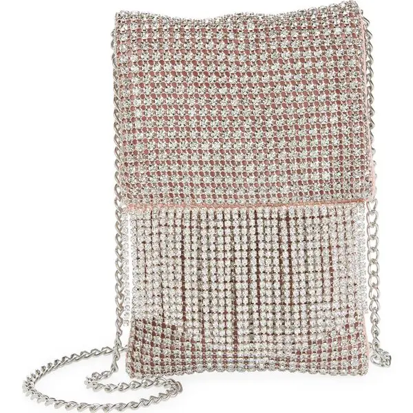 MALI + LILI Dahlia Rhinestone Crossbody Bag - Silver