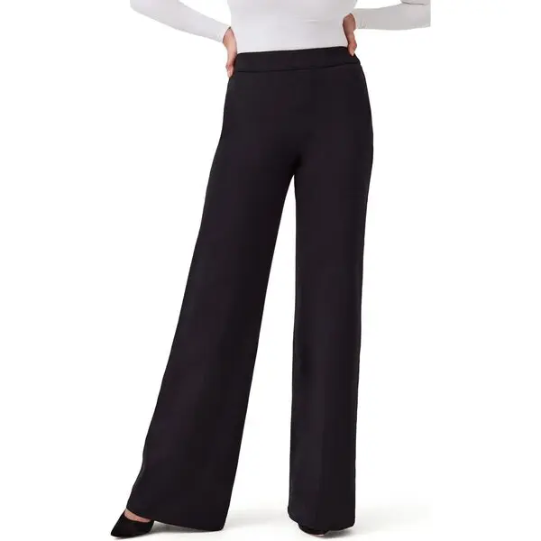 Spanx Perfect Fit Ponte Wide Leg Trousers - Classic Black