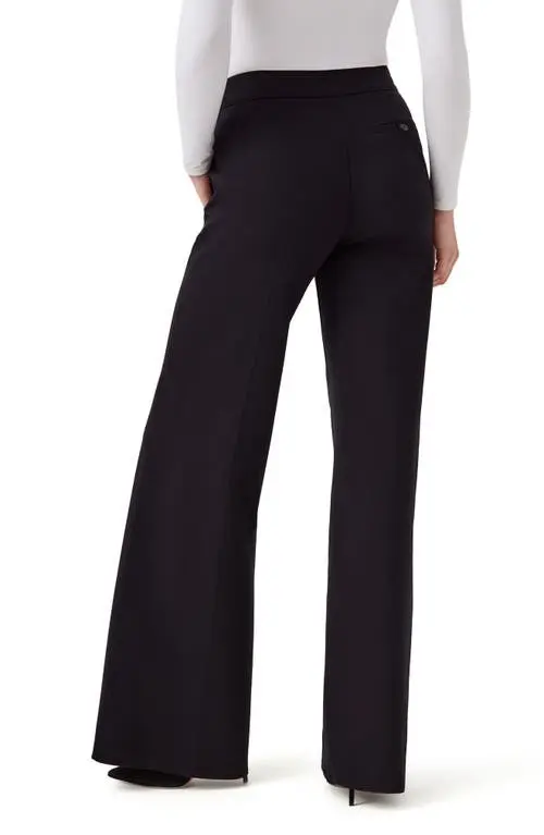 Spanx Perfect Fit Ponte Wide Leg Trousers - Classic Black