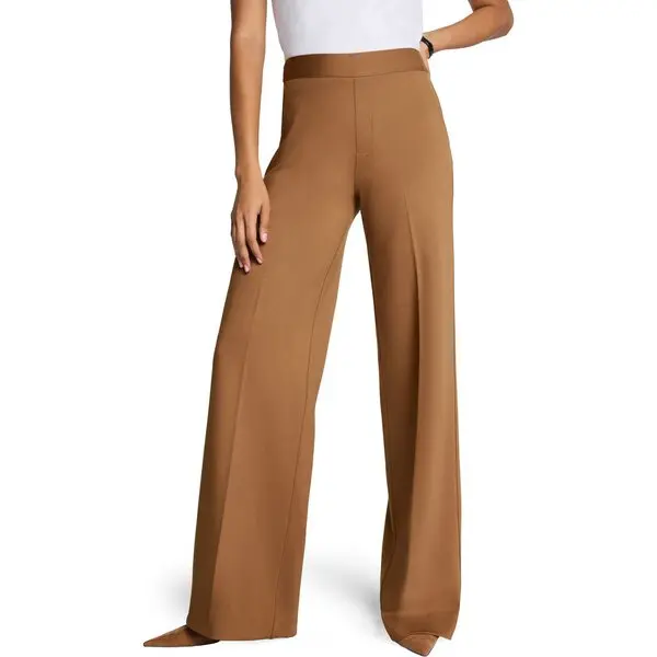 Spanx Perfect Fit Ponte Wide Leg Trousers - Maplewood