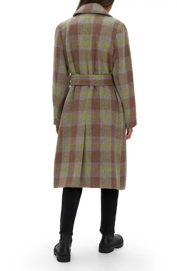 NOIZE Katja Vegan Wool Plaid Coat