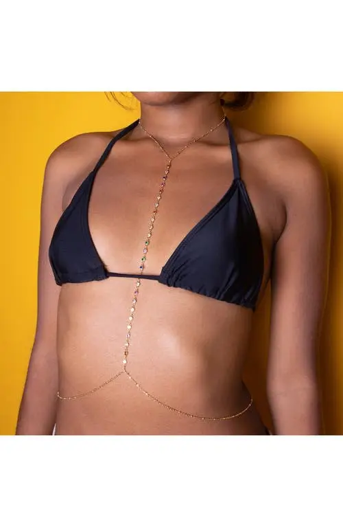 VIDAKUSH Rainbow Station Body Chain - Multi/gold