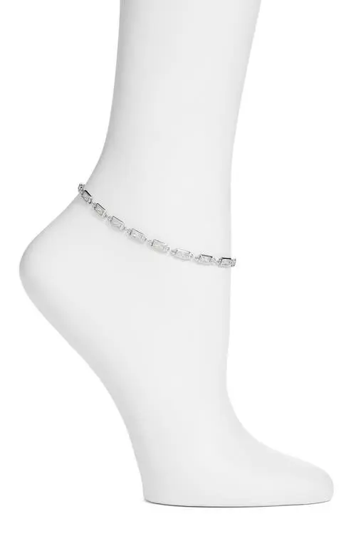 VIDAKUSH Prism Crystal Anklet - Clear/silver