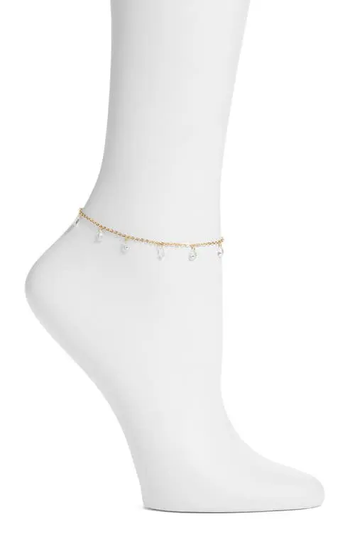 VIDAKUSH Crystal Charm Anklet - Gold