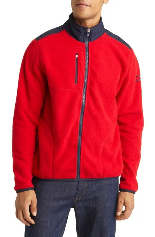 Cutter & Buck Cascade Fleece Jacket - Red/navy Blue
