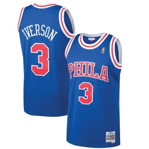Mitchell & Ness Allen Iverson Philadelphia 76ers 1996/97 Hardwood Classics Swingman Jersey - Royal