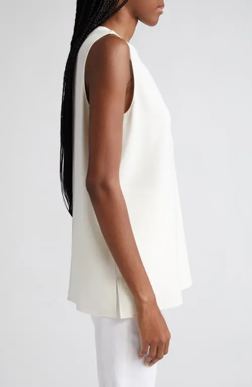 Lafayette 148 New York Adela Sleeveless Silk Blouse - Cloud
