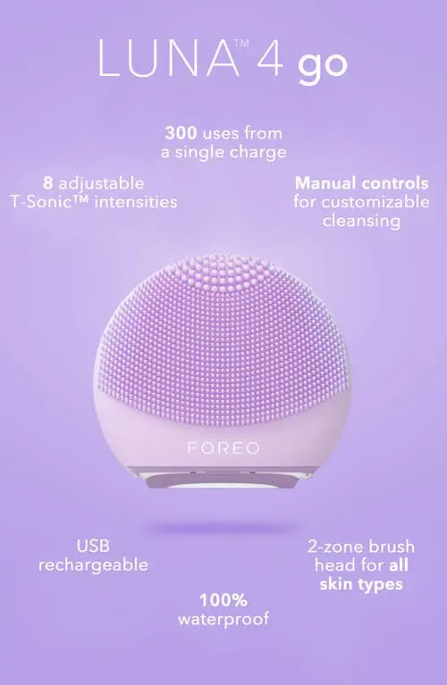 Foreo Luna 4 Go Facial Cleansing & Massaging Device - Lavender