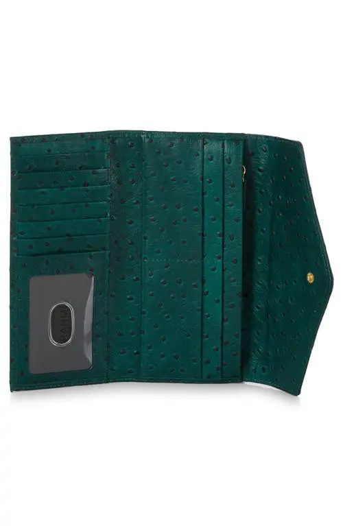 Brahmin Veronica Leather Envelope Wallet - Emerald