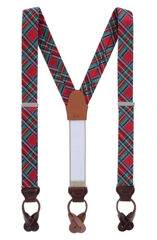 Trafalgar Nicholas Silk Suspenders - Tartan Plaid