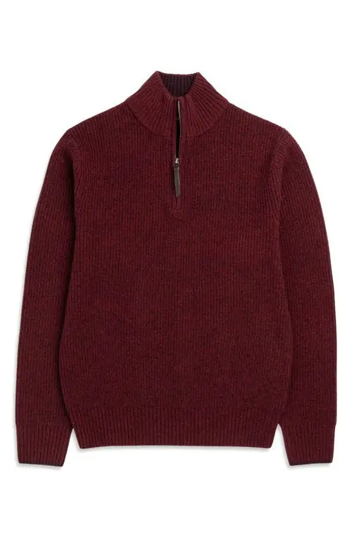 Rodd & Gunn Robbies Road Quarter Zip Sweater - Berry