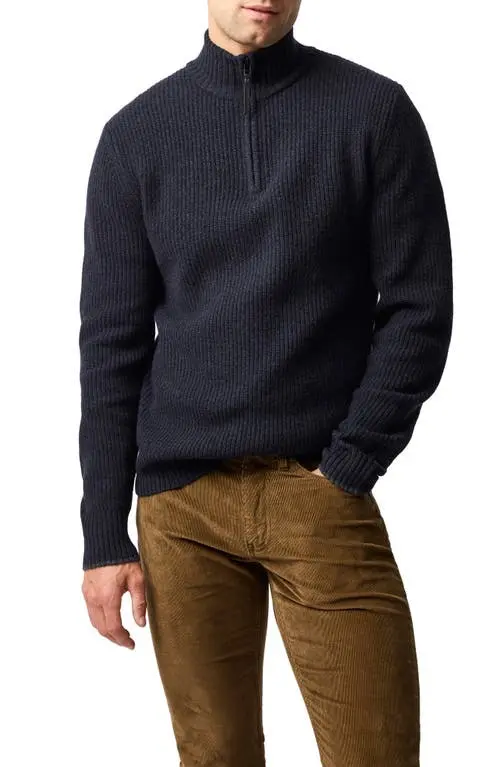 Rodd & Gunn Robbies Road Quarter Zip Sweater - Midnight
