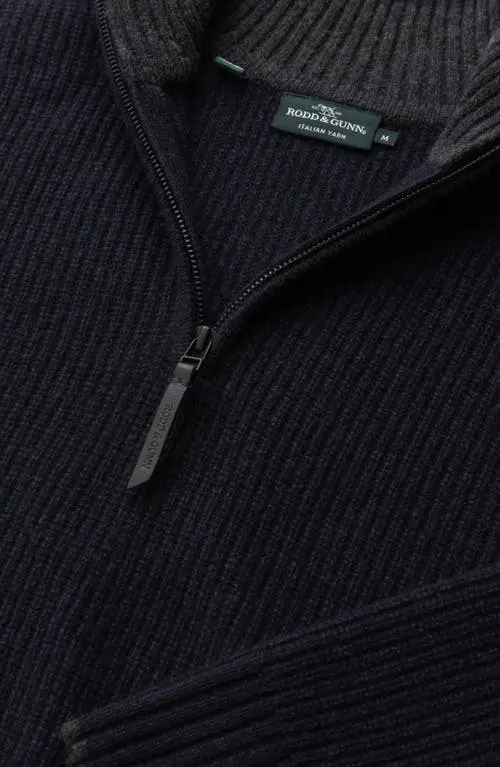 Rodd & Gunn Robbies Road Quarter Zip Sweater - Midnight