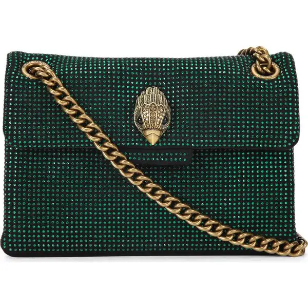 Kurt Geiger Mini Kensington Embellished Crossbody Bag - Open Green