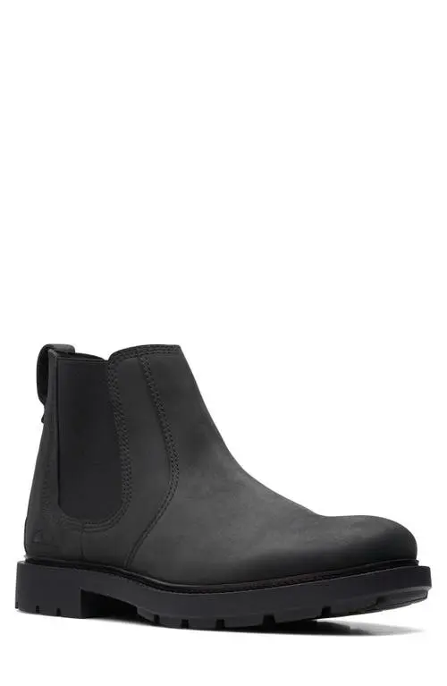 Clarks Craftdale Chelsea Boot - Black Nubuck