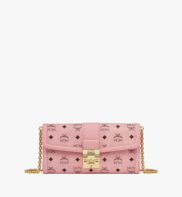 Mcm Tracy Chain Wallet - Soft Pink