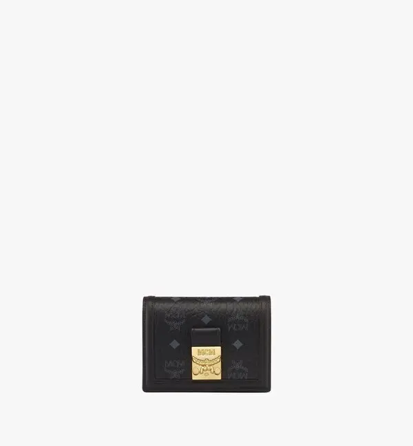 Mcm Tracy Wallet In Visetos - Black