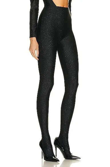 DANIELE CARLOTTA Glittered Spandex Legging