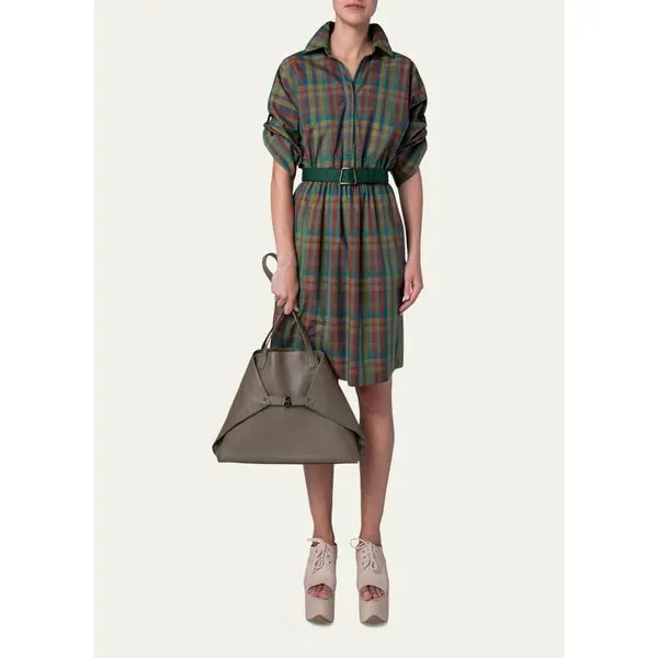 Akris Ai Medium Shoulder Bag - Taupe