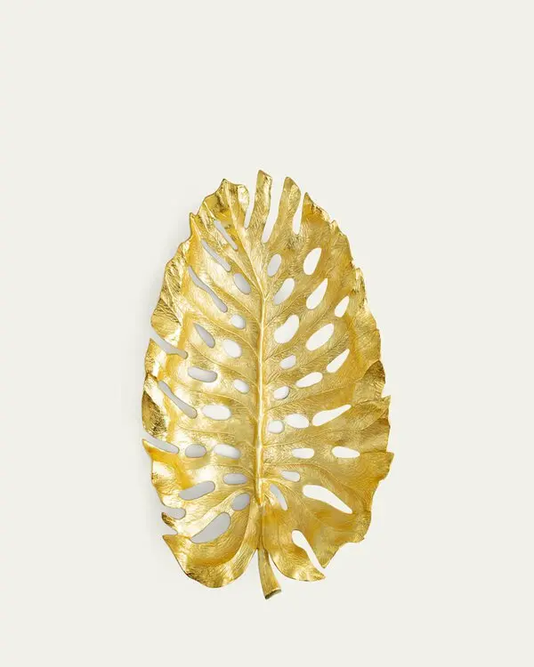 Michael Aram Golden Monstera Centerpiece