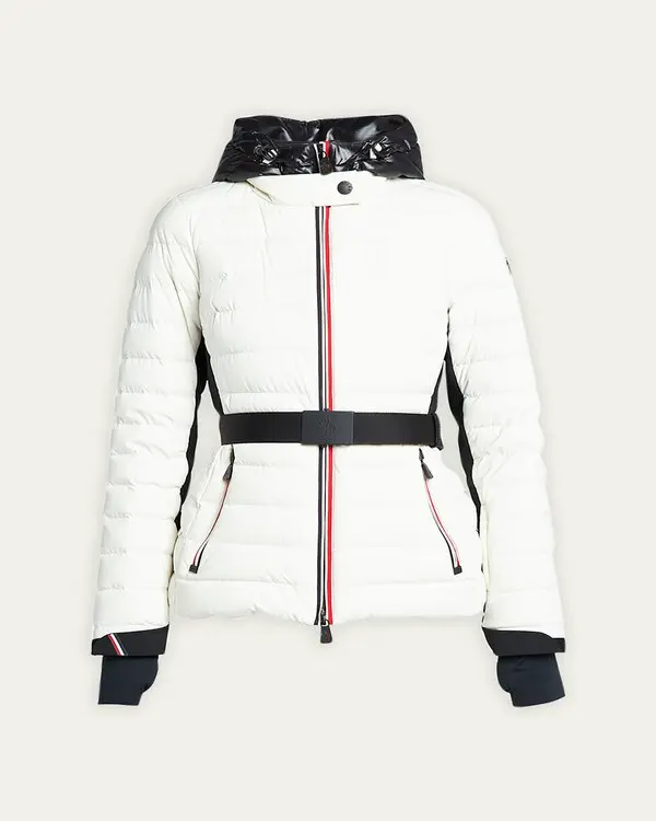 Moncler Bruche Hooded Down Ski Jacket - White