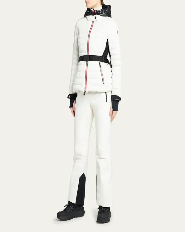 Moncler Bruche Hooded Down Ski Jacket - White