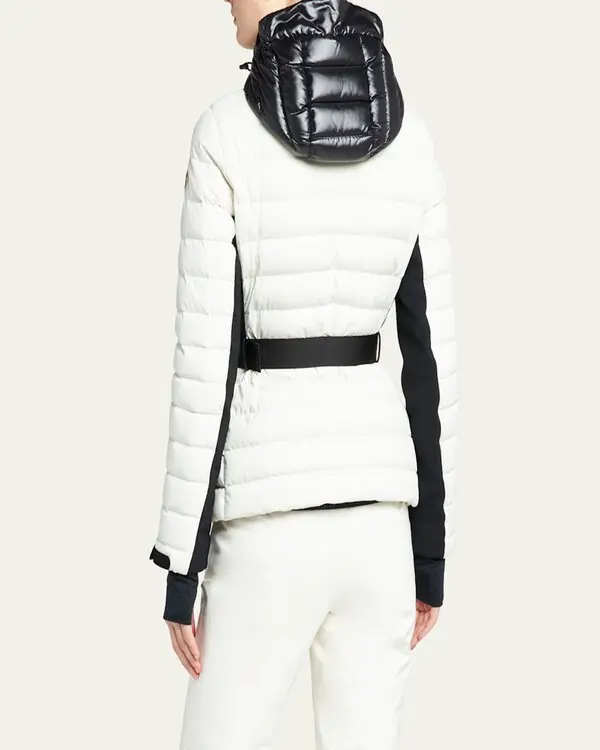 Moncler Bruche Hooded Down Ski Jacket - White
