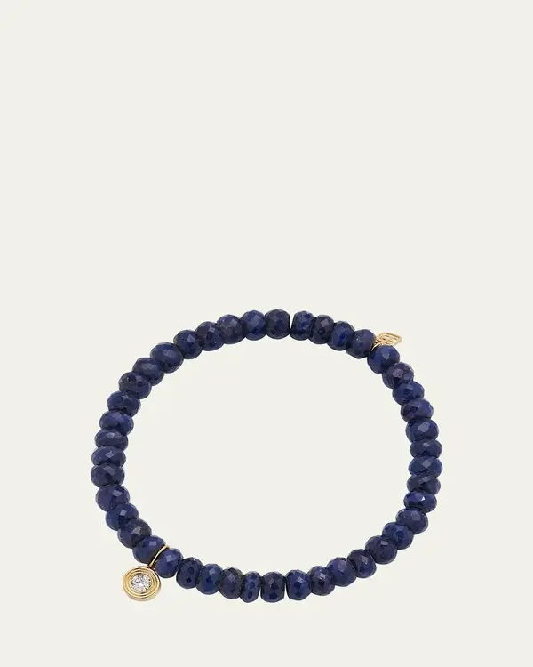 SYDNEY EVAN 14k Gold Diamond & Sapphire Charm Bracelet