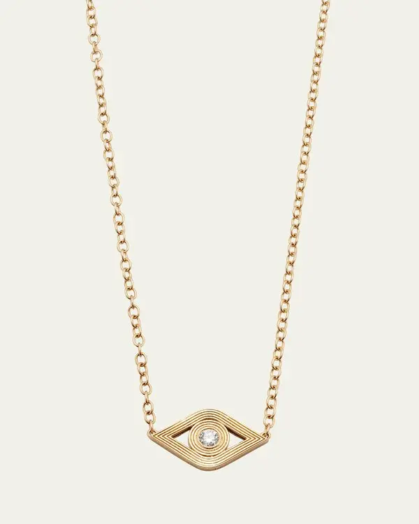 SYDNEY EVAN 14k Evil Eye Diamond Necklace