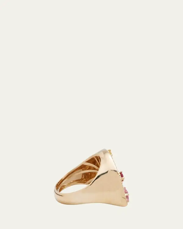 SYDNEY EVAN 14k Yellow Gold Rainbow Block Ring