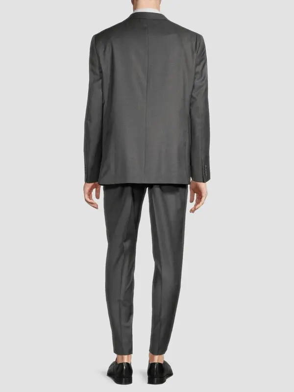SAKS FIFTH AVENUE Collection Woven Wool Suit - Charcoal