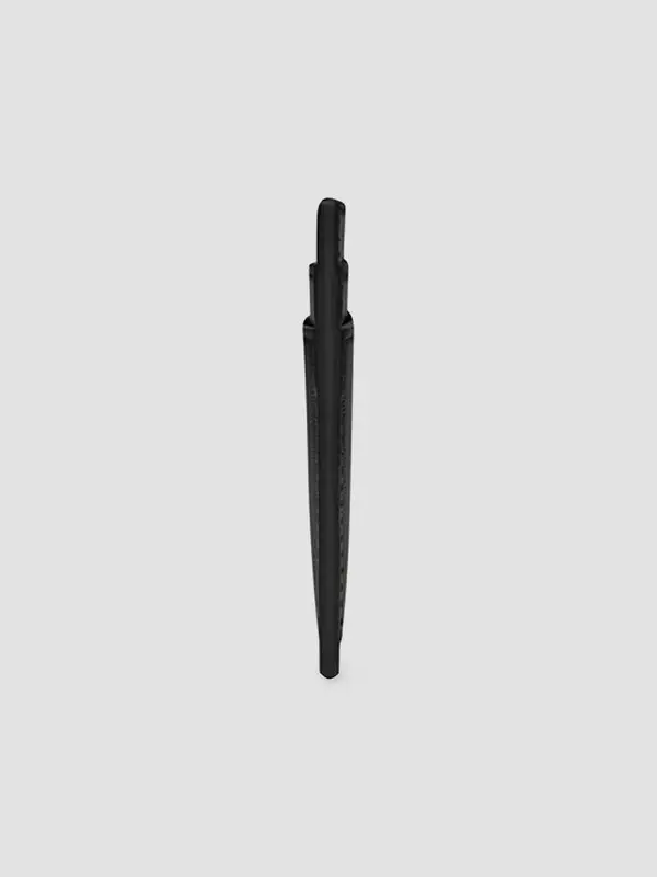 Saint Laurent Cassandre Matelassé Card Case In Smooth Leather - Nero