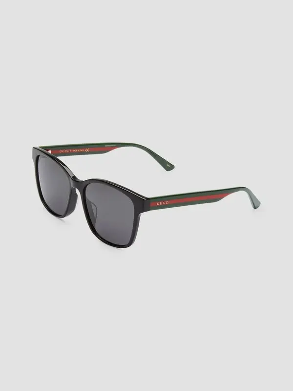 Gucci 56mm Acetate Sunglasses - Black