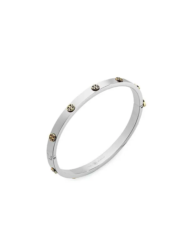 Tory Burch Miller Stainless Steel Logo Bracelet