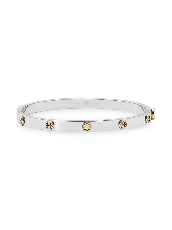 Tory Burch Miller Stainless Steel Logo Bracelet