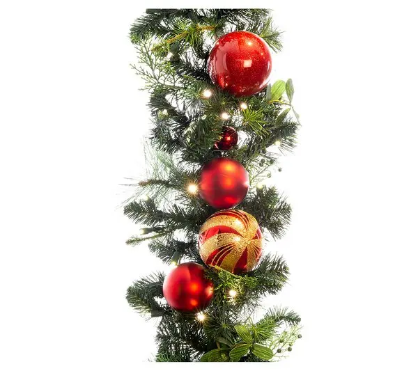 VILLAGE LIGHTING CO. Village Lighting 9' Pre-lit Led Garland-christm S Classic - One-color