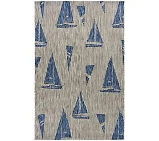 OX BAY TRADING CO. Ox Bay Sails Up Indoor/outdoor Catalina Rug 7'9 X 9'9 - One-color