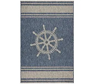 OX BAY TRADING CO. Ox Bay Nautical Helm Indoor/outdoor Captiva Rug 7'9' X 9'5 - One-color