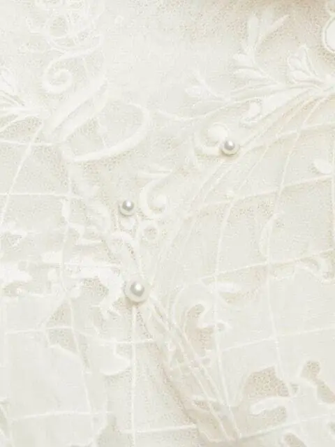 Zimmermann High Tide Embroidered Lace Crop Bodice