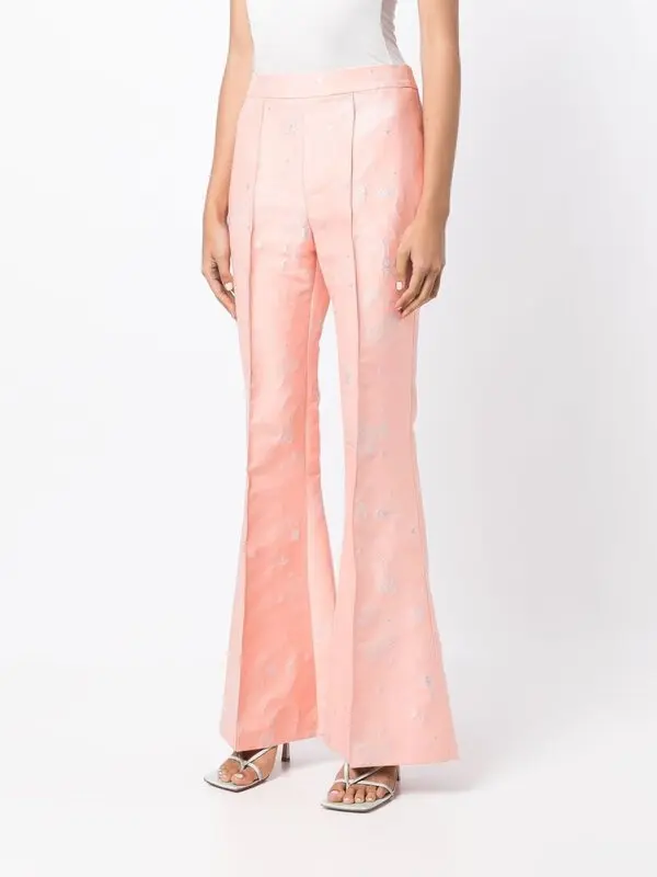 MACGRAW Stereotype Jacquard Flared Trousers