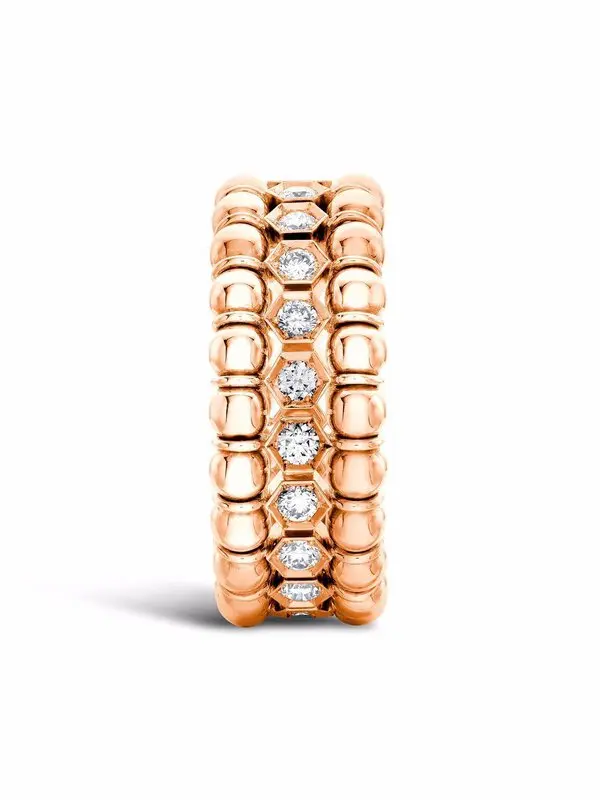 PRAGNELL 18kt Rose Gold Diamond Bohemia Ring - Pink