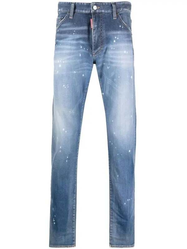 Dsquared2 Paint Splatter-print Jeans - Blue