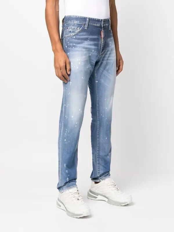 Dsquared2 Paint Splatter-print Jeans - Blue