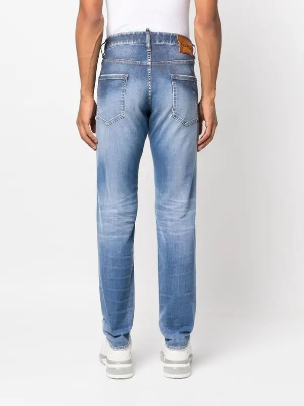 Dsquared2 Paint Splatter-print Jeans - Blue