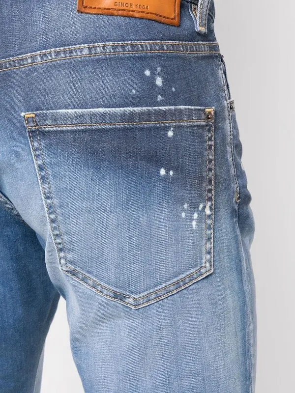 Dsquared2 Paint Splatter-print Jeans - Blue
