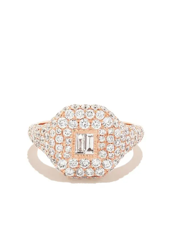 Shay 18k Rose Gold Diamond Baguette Pavé Ring