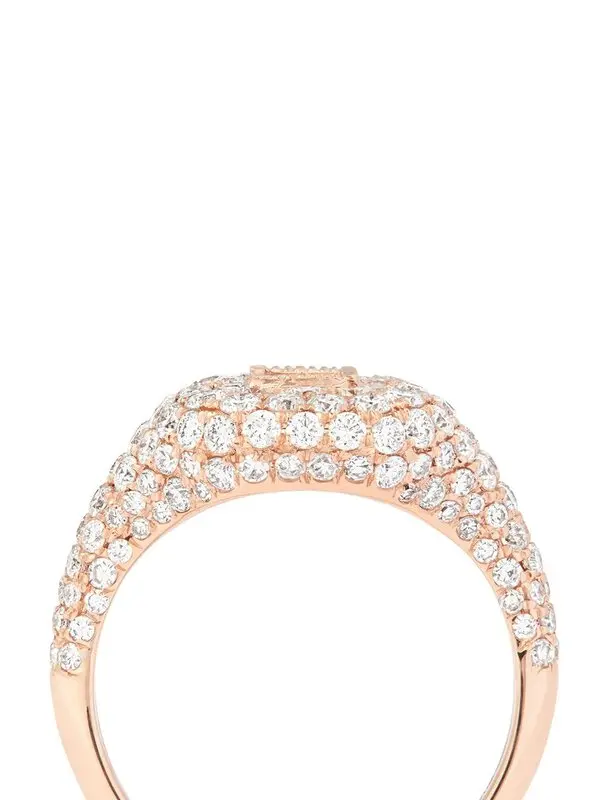 Shay 18k Rose Gold Diamond Baguette Pavé Ring