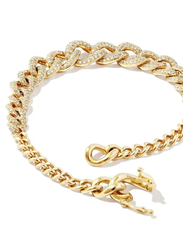 Shay 18k Yellow Diamond Gradual Pave Link Bracelet