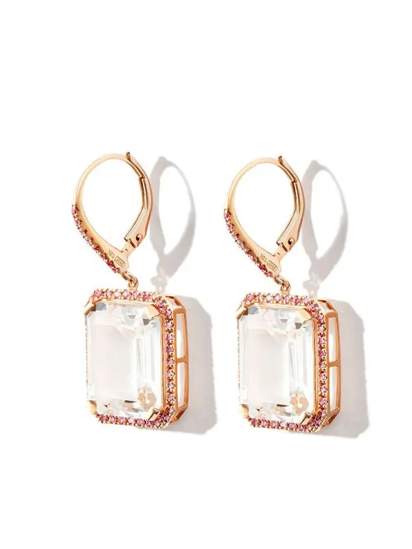 Shay 18kt Yellow Diamond And Sapphire Drop Earrings - Gold